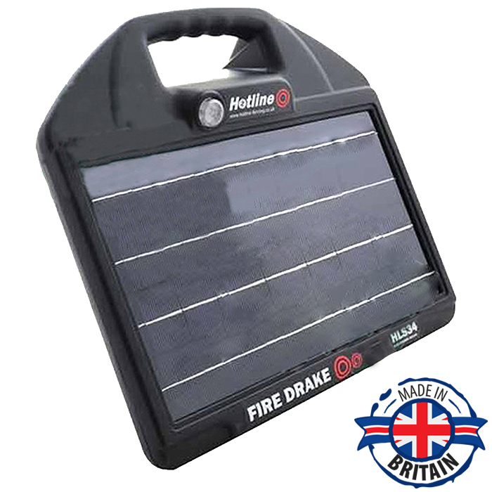 Hotline HLS34 Fire Drake Solar Electric Fence Energiser McCallum Made hotline-hls34-fire-drake-solar-electric-fence-energiser-mccallum-made